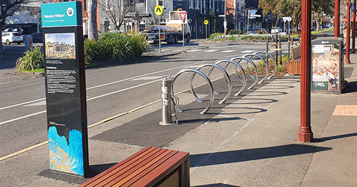 New Public Seating and Bike Racks | South Melbourne Market